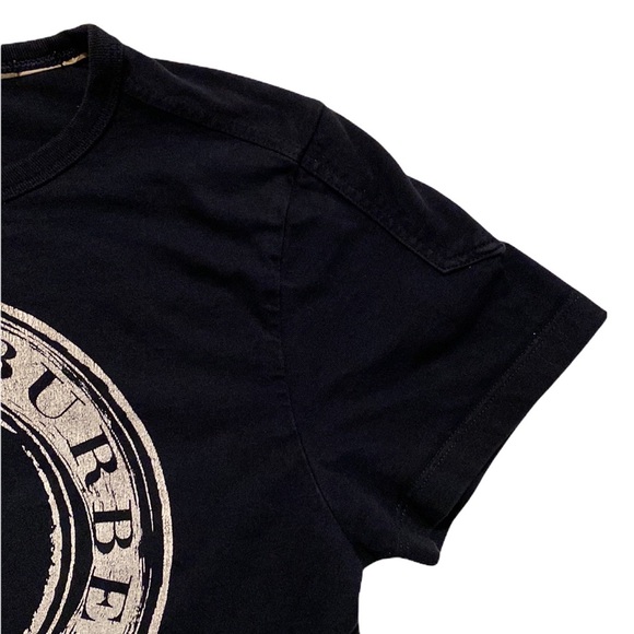 Burberry | Tops | Burberry Circle Circular Logo Black Short Sleeve Tee ...